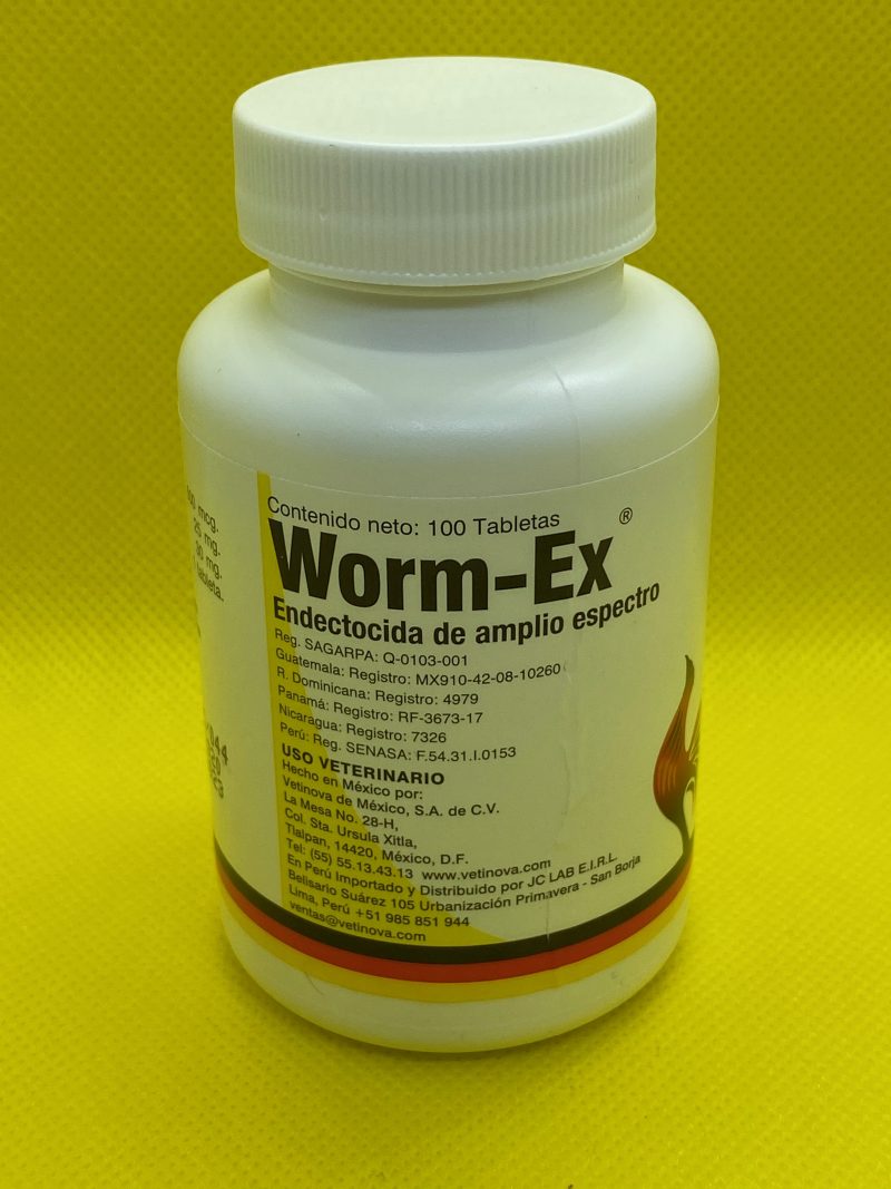 Worm Ex 100 Tabletas Vetinova – Productos para gallos