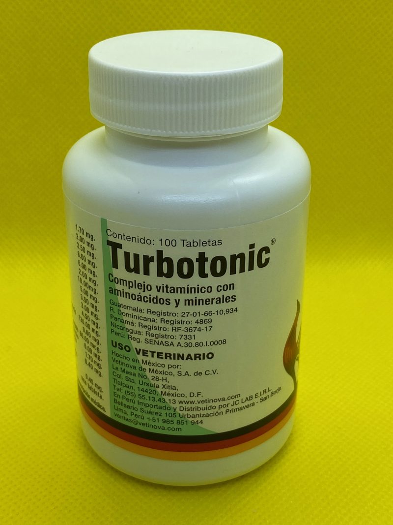 Turbotonic 100 Tabletas Vetinova – Productos para gallos