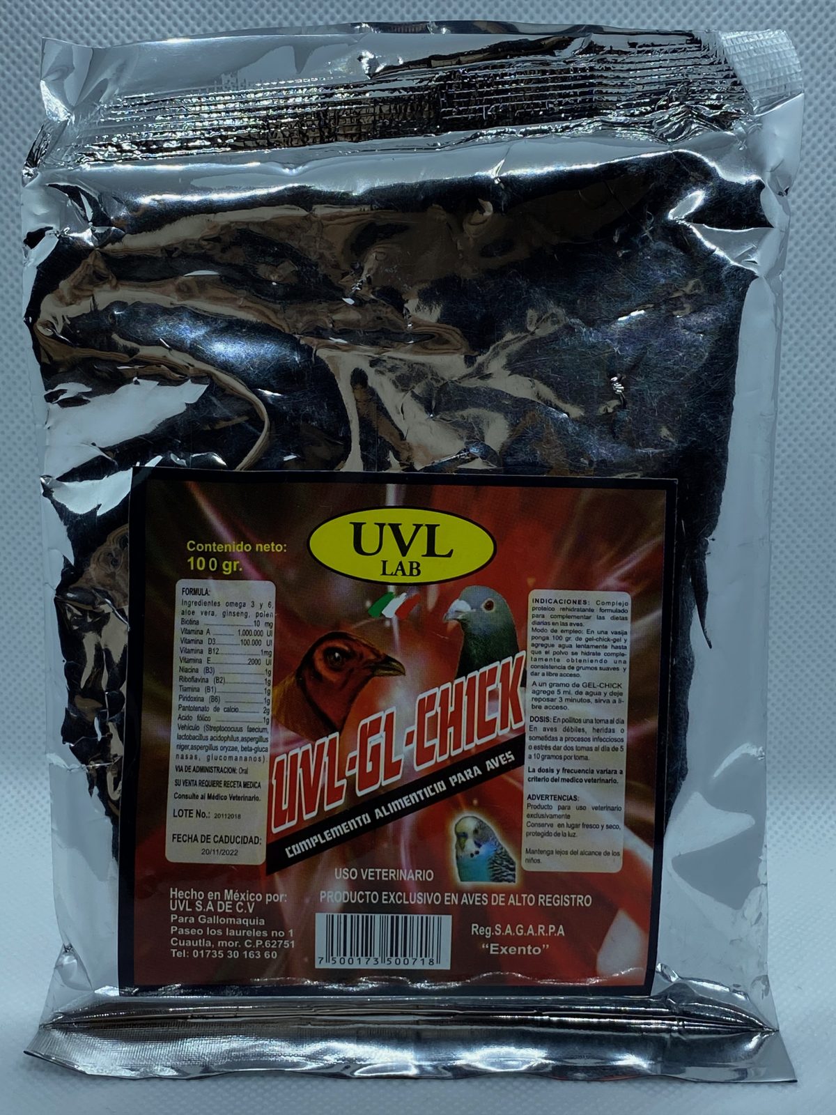 UVL GL CHICK 100G – Productos para gallos