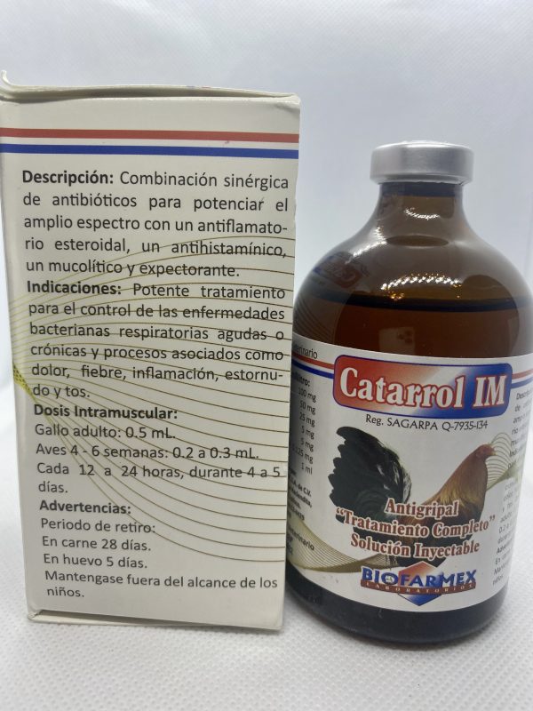Catarrol IM 100ml INYECTABLE – Productos para gallos