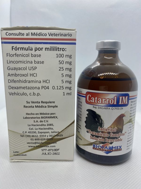 Catarrol IM 100ml INYECTABLE – Productos para gallos
