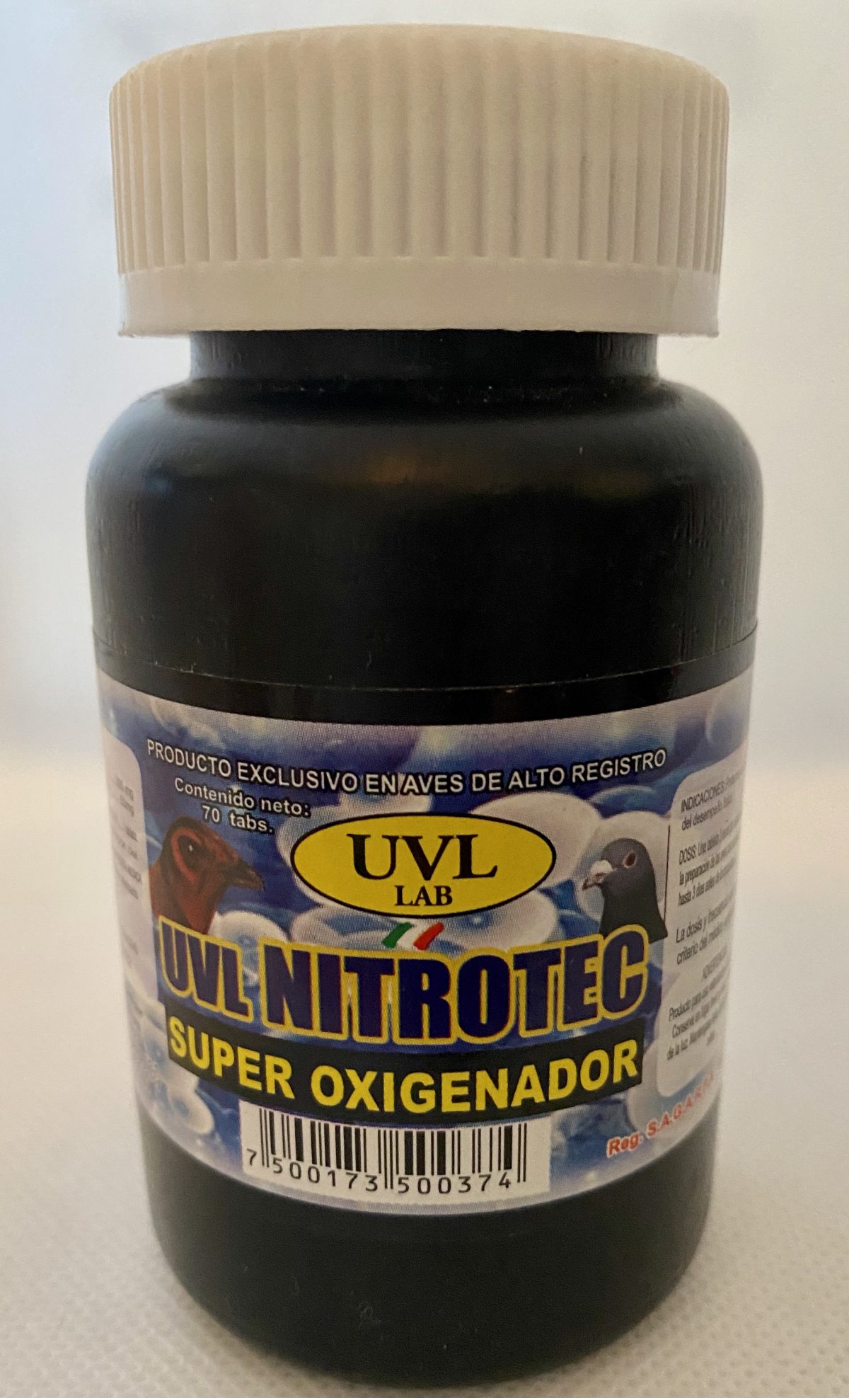 UVL NITROTEC 70 TABLETAS – Productos para gallos